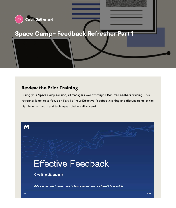 Manager Training: eLearning Refreshers — Instructional Design Portfolio
